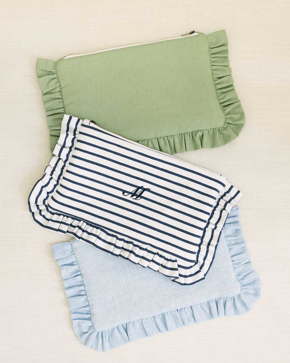 RUFFLED POUCHES – Clementine & Mint