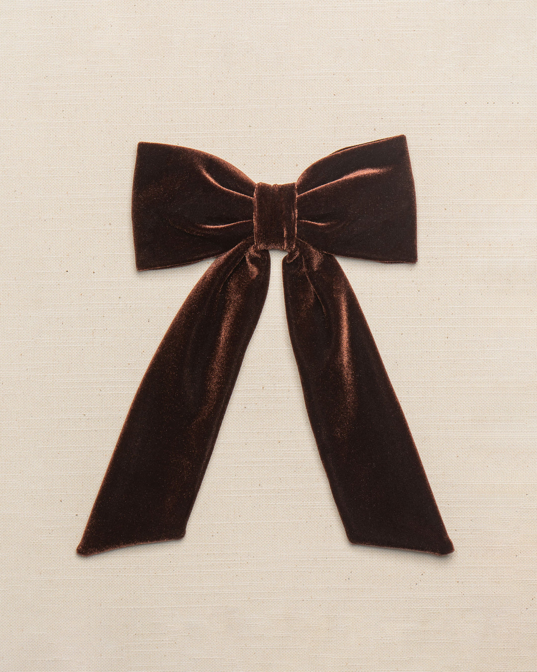 THE CHOCOLATE BROWN VELVET BOW – Clementine & Mint