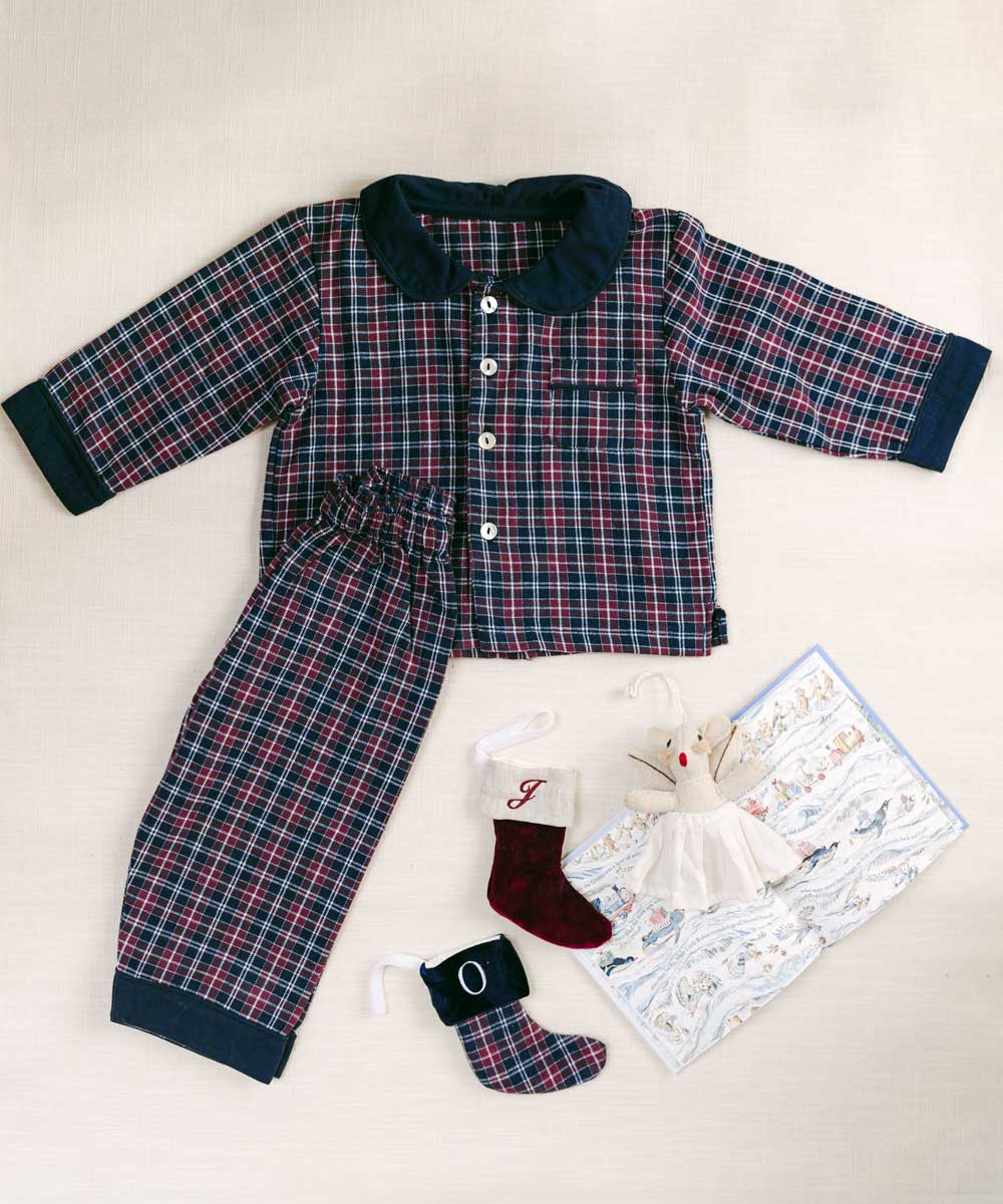 The Little One's Brushed Cotton Tartan Pyjamas – Clementine & Mint