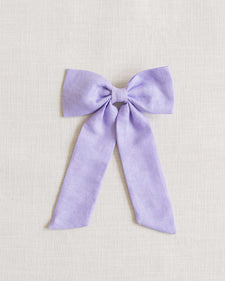 THE LILAC LINEN CLASSIC BOW – Clementine & Mint