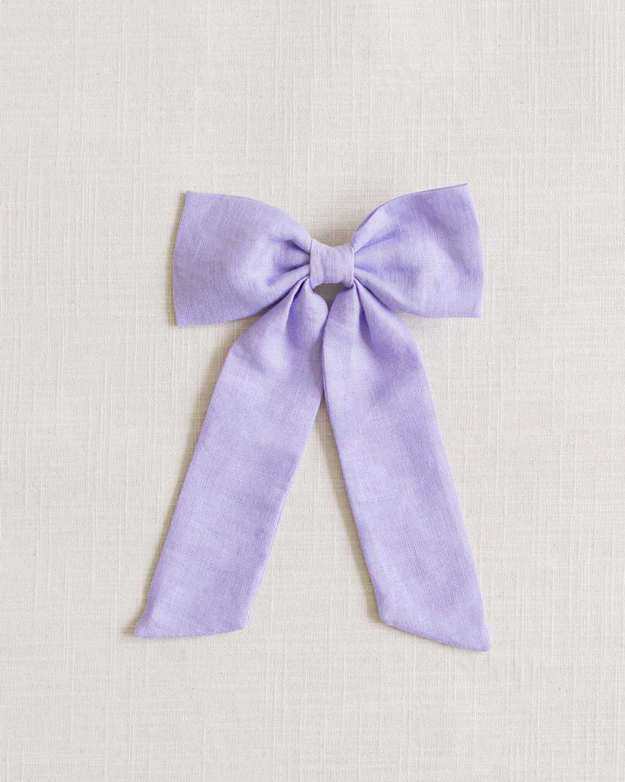 THE LILAC LINEN CLASSIC BOW – Clementine & Mint